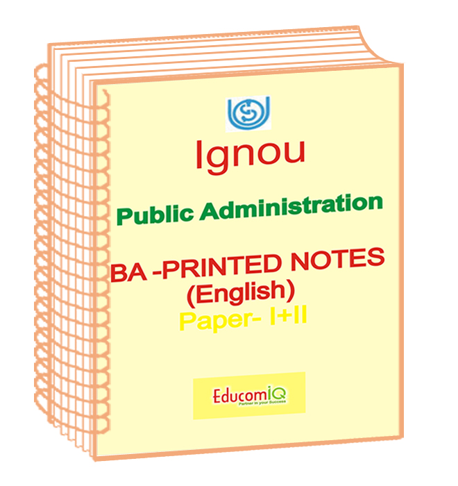 BA Public Administration Printed Notes IGNOU In English