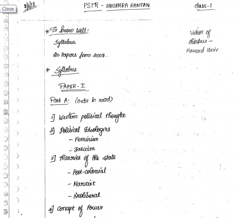 Polity Handwritten Notes for IAS Prelims Cum Mains by Toppers in English