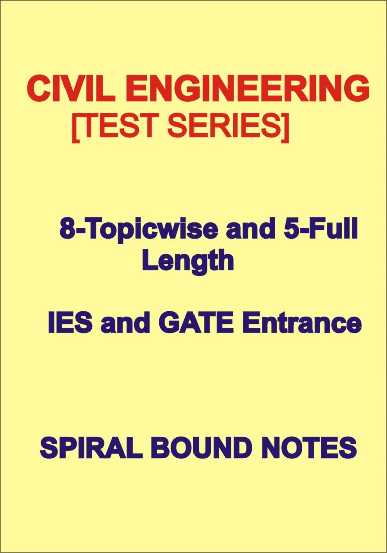 Civil Engineering Test Series For IES GATE With Answers