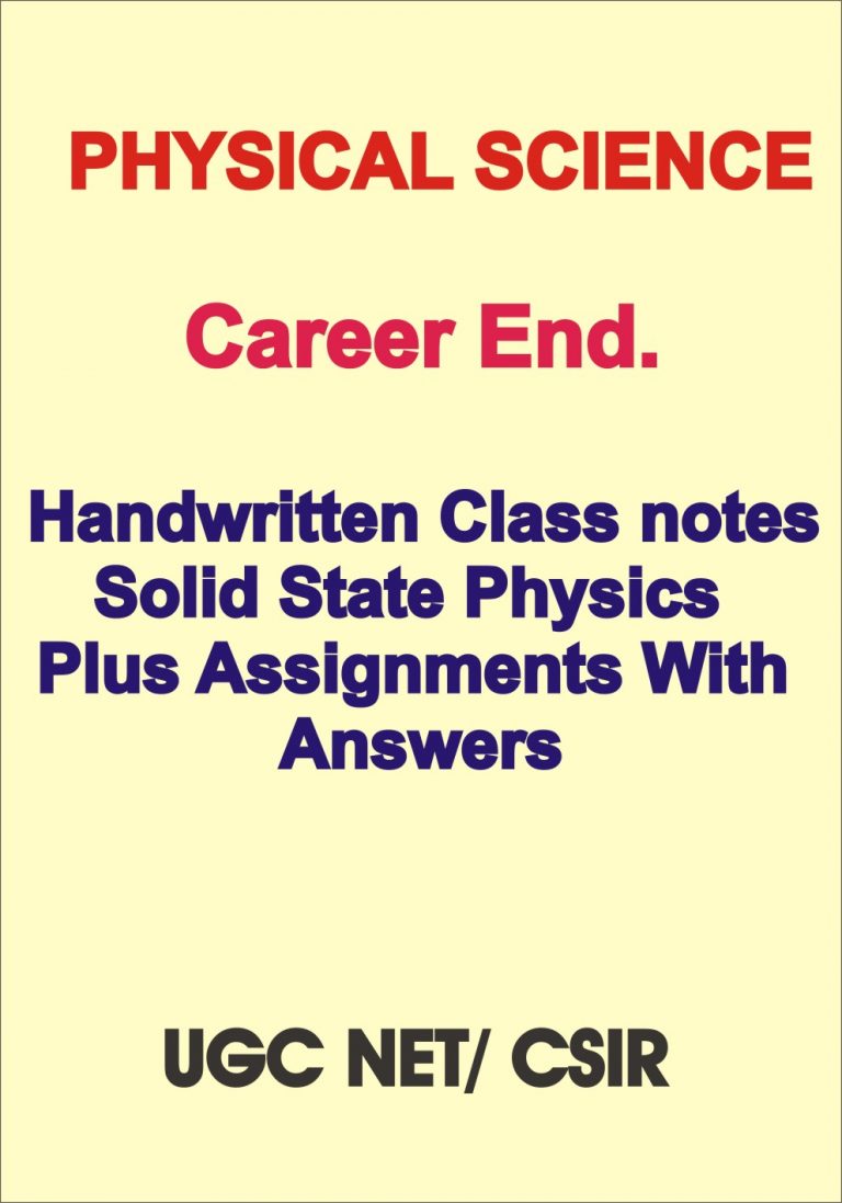 Organic Synthesis handwritten Class Notes Chemical sciences NET CSIR