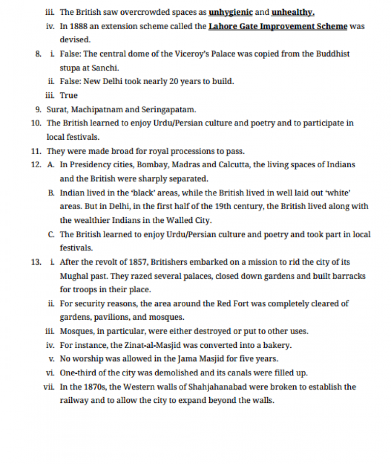 Social Science Worksheets Std. 8th CBSE Board with Answers