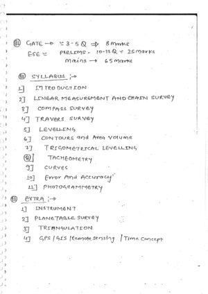 Made Easy Civil Engineering Handwritten Notes of Surveying for GATE ESE ...