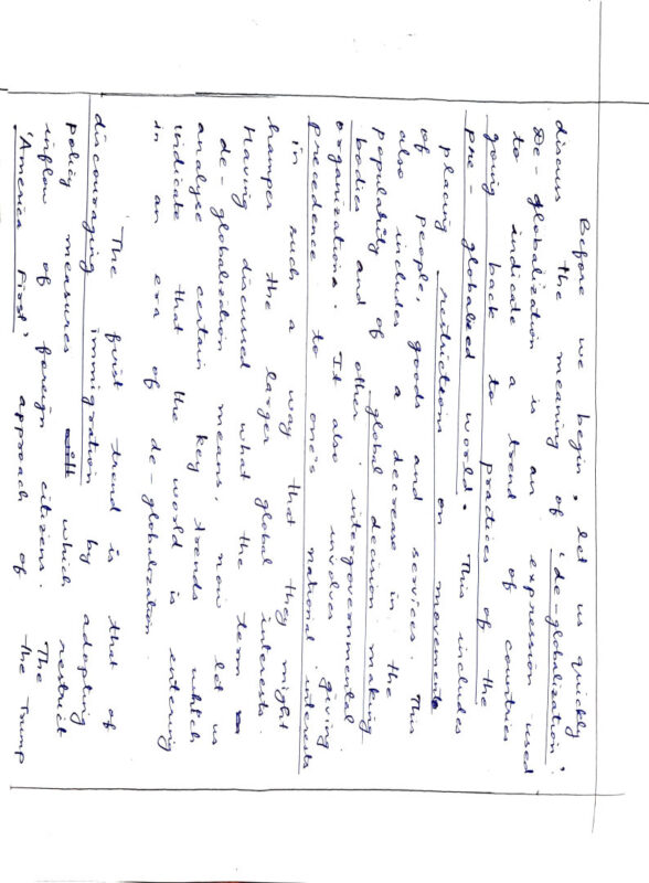 Topper's 2020 Essay Handwritten 15 Test Copy Notes by Vision IAS in ...