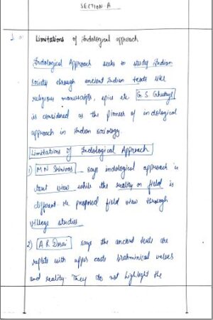 Vision IAS Topper's 2020 Sociology Handwritten 15 Test Copy Notes in ...