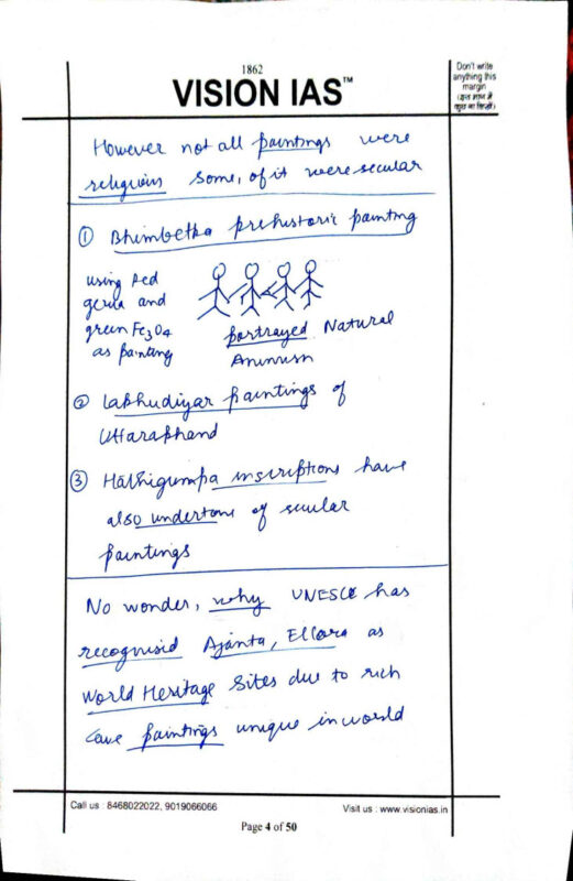 Vision IAS Topper's GS Handwritten 23 Test Copy Notes in English for Mains