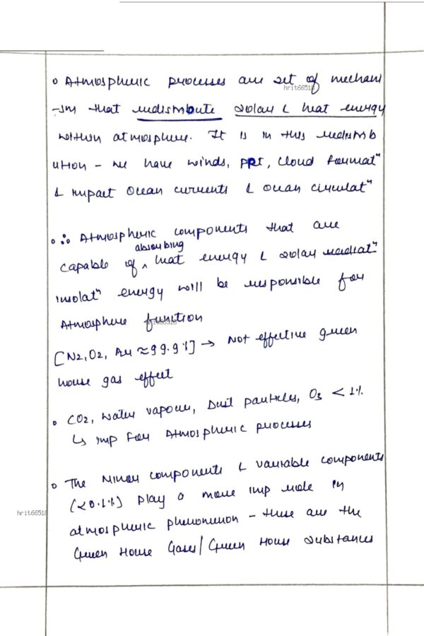 Geography Handwritten Notes for IAS Prelims Cum Mains by Toppers in English