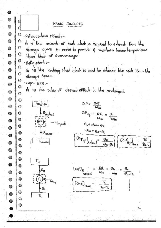 Mechanical Engineering Handwritten Notes of Fluid Mechanics and Thermal ...