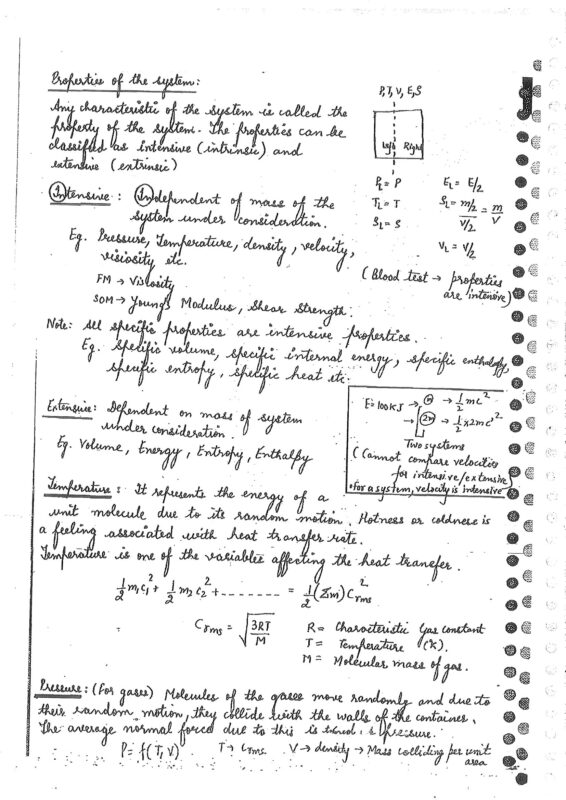 Mechanical Engineering Handwritten Notes of Fluid Mechanics and Thermal ...