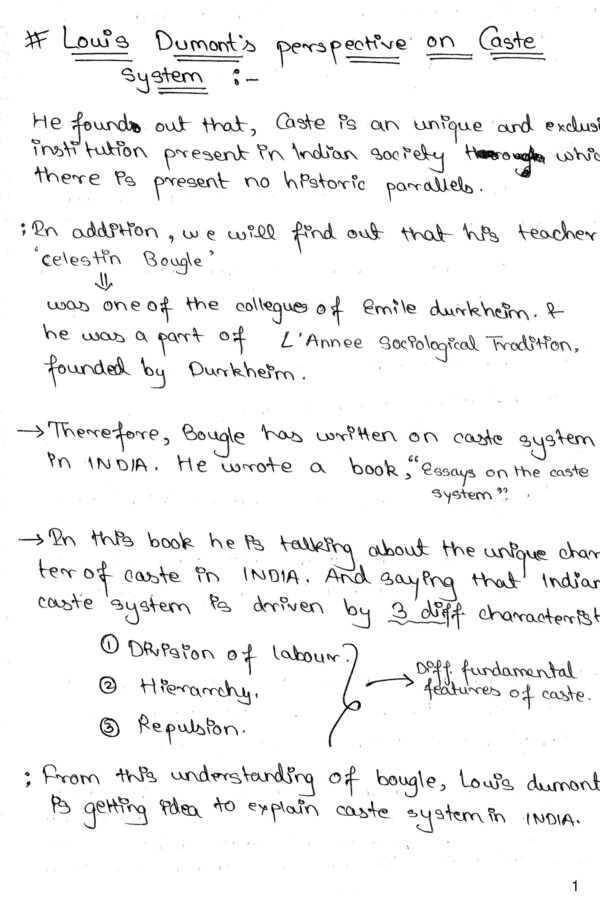 Sociology Handwritten Class notes P.Upendra UIAS IAS Mains